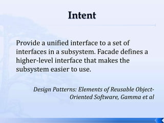 Facade Pattern | PPTX