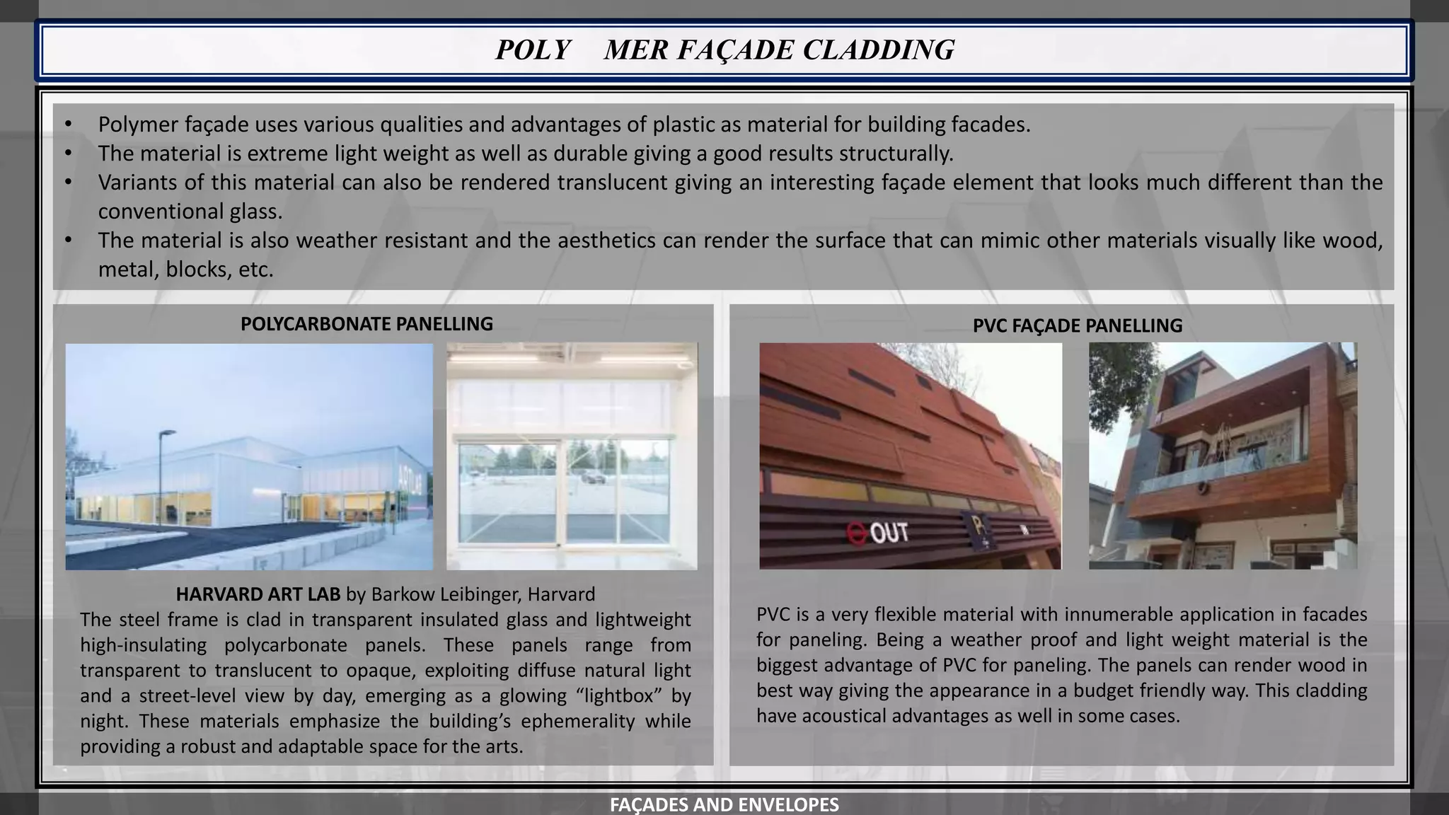 Facades and envelopes | PPTX