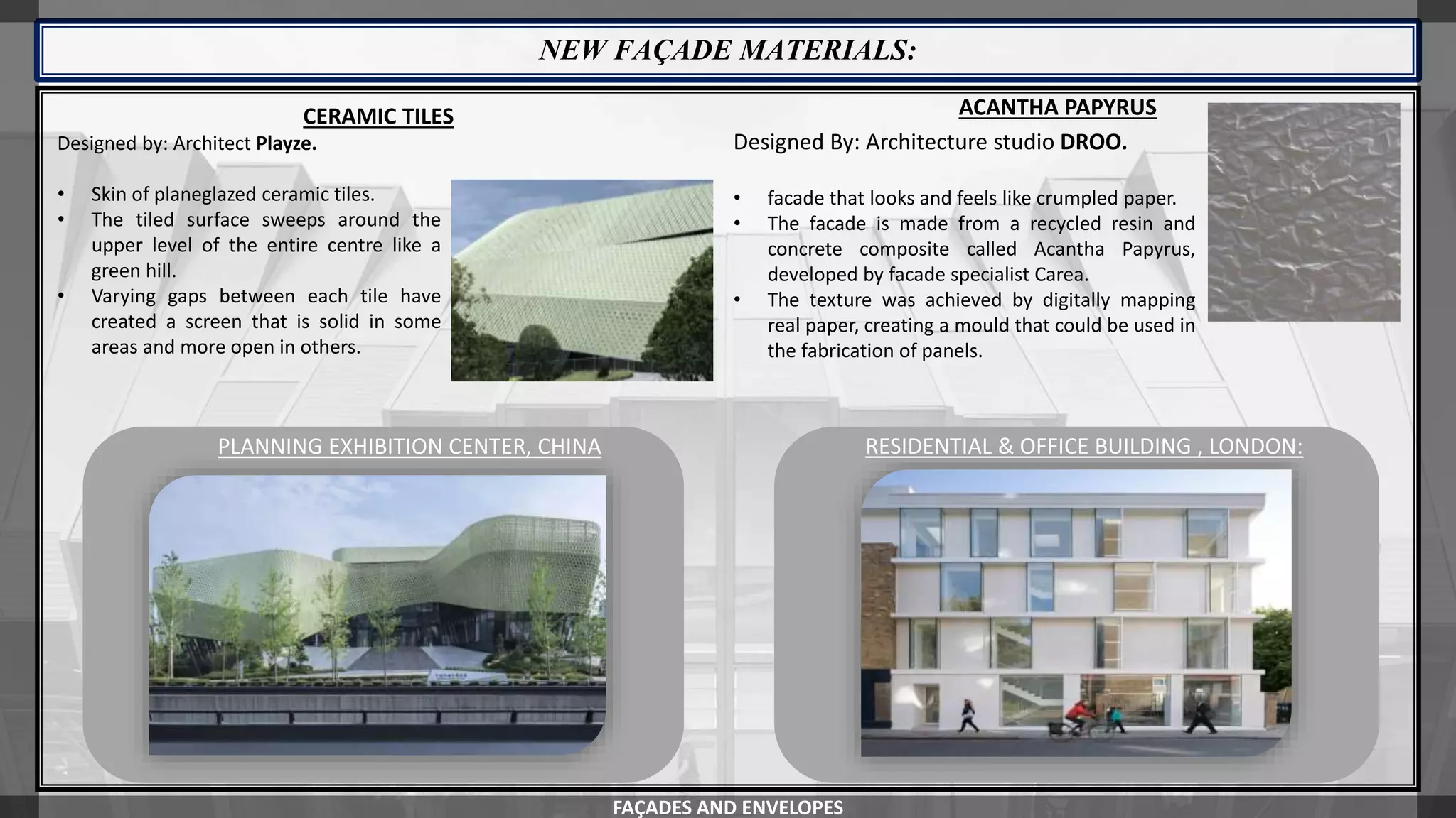 Facades and envelopes | PPTX