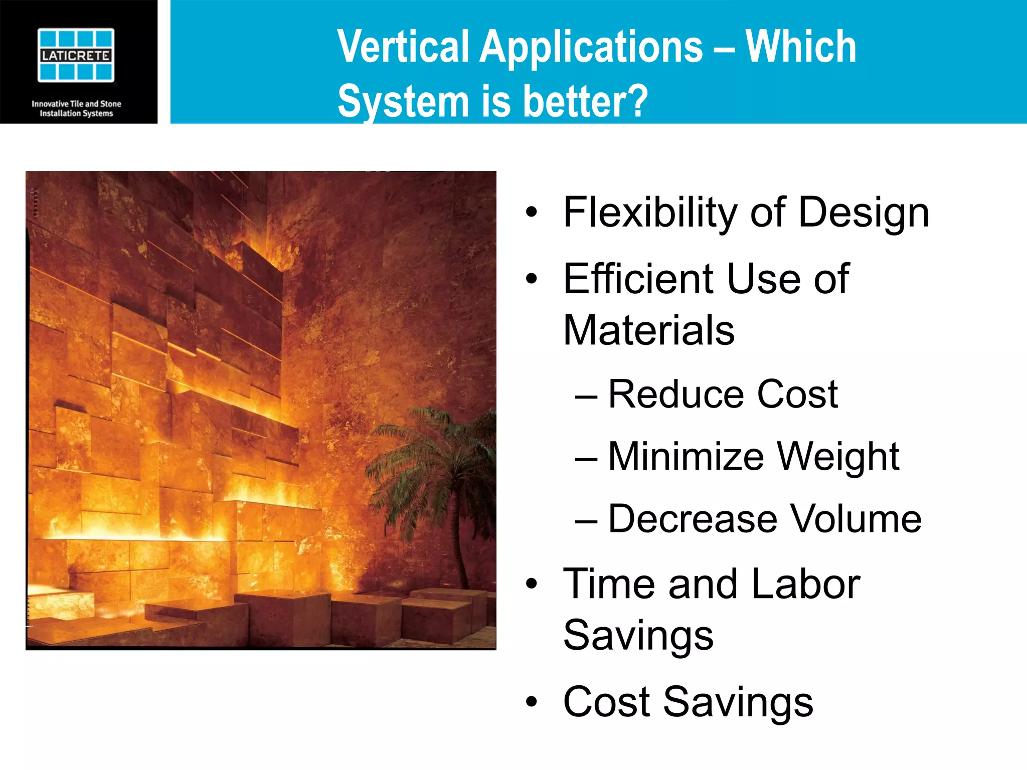 Facades applications using LATICRETE materials | PDF