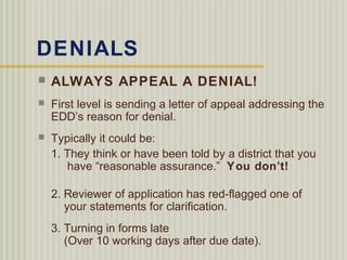 CALIFORNIA EDD FILING PROCEDURE | PPT