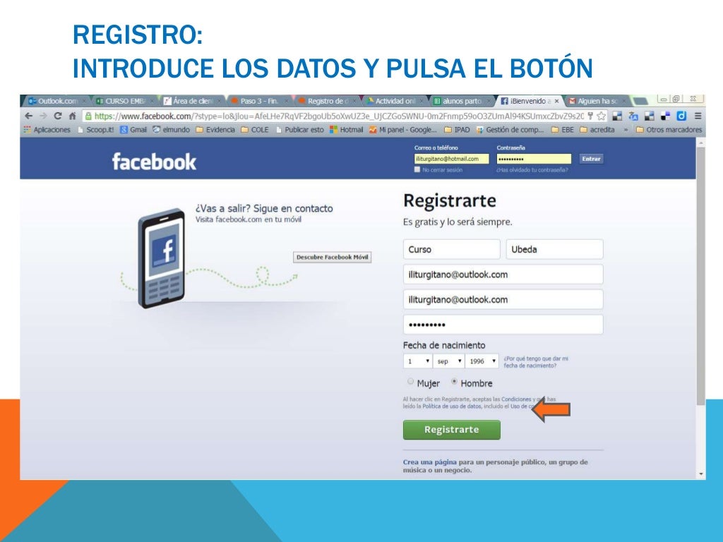 Tutorial acceso a facebook