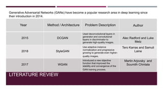 Face-GAN project report | PPTX