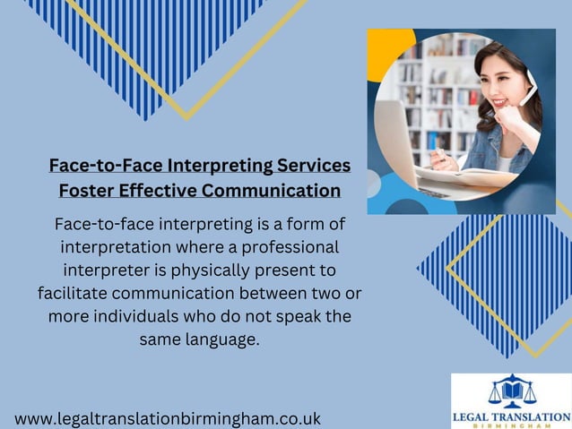 Face-to-Face Interpreting Services Foster Effective Communication | PPTX