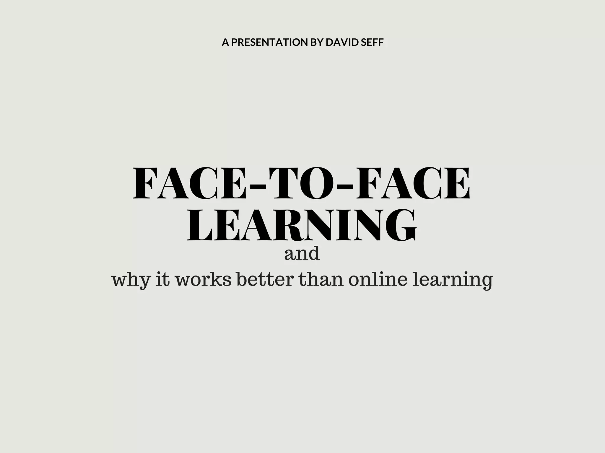 Face to-face learning | PDF