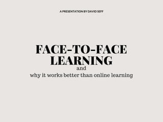 Face to-face learning | PDF