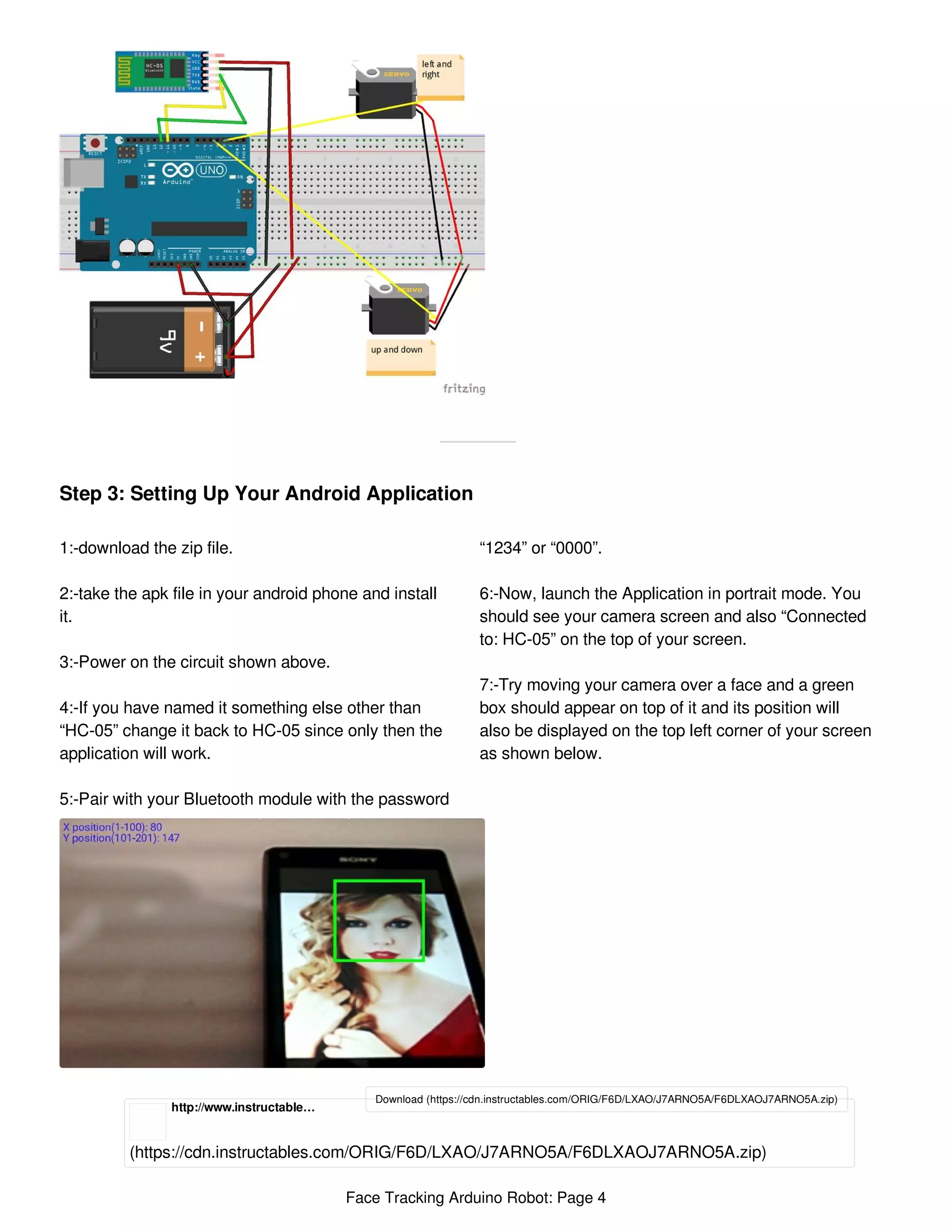 Face tracking-arduino-robot | PDF