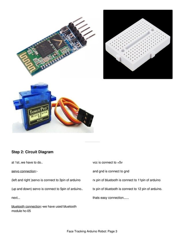 Face tracking-arduino-robot | PDF