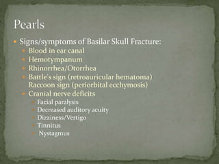 Basilar Skull Fracture | PPTX