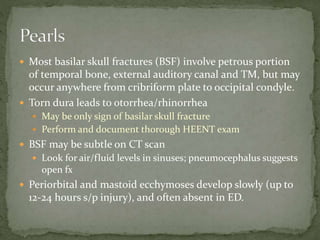 Basilar Skull Fracture | PPTX