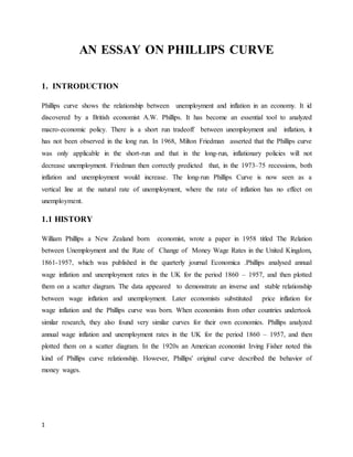 AN EASSAY ON PHILLIPS CURVE | DOCX