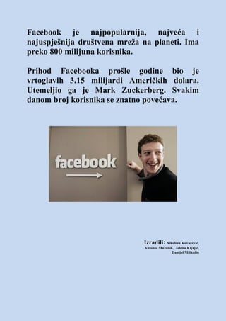 Facebook | PDF