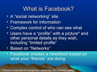 Facebook | PPT | Social Networking | Internet