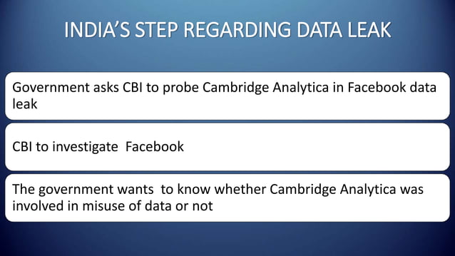 Facebook Data Leak | PPTX