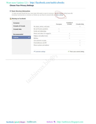 Facebook tips by tanbircox | PDF