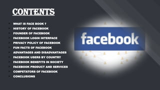 FACEBOOK.pptx A vibrant and fairly simple logo | PPT