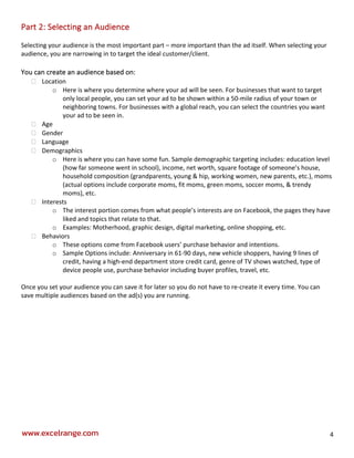 Facebook Ads Notes | PDF