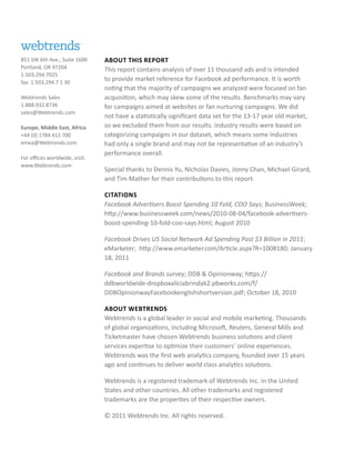 Facebook Advertising Performance | PDF