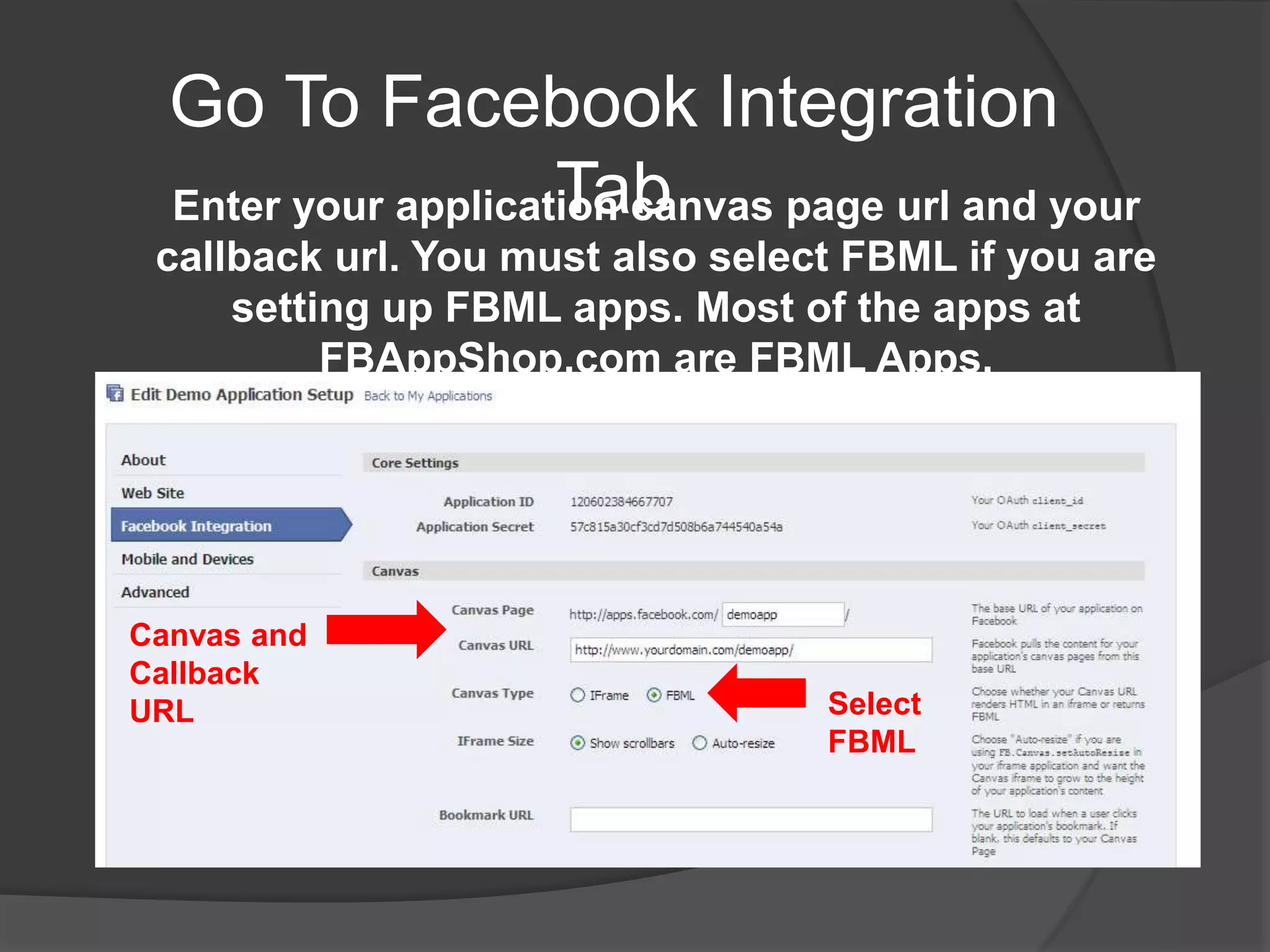 Facebook Application Setup Guide | PPTX