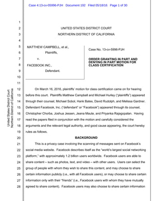Facebook lawsuit | PDF