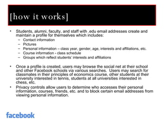Facebook Overview 102505 | PPT