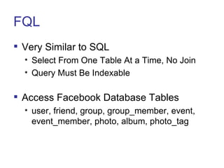 Facebook Platform - Tech | PPT | Internet | Computing