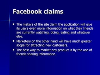 Facebook privacy issues | PPT