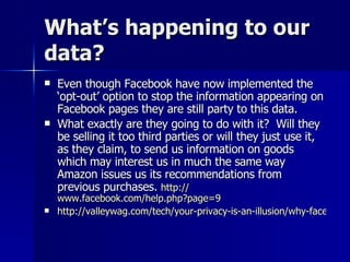 Facebook privacy issues | PPT