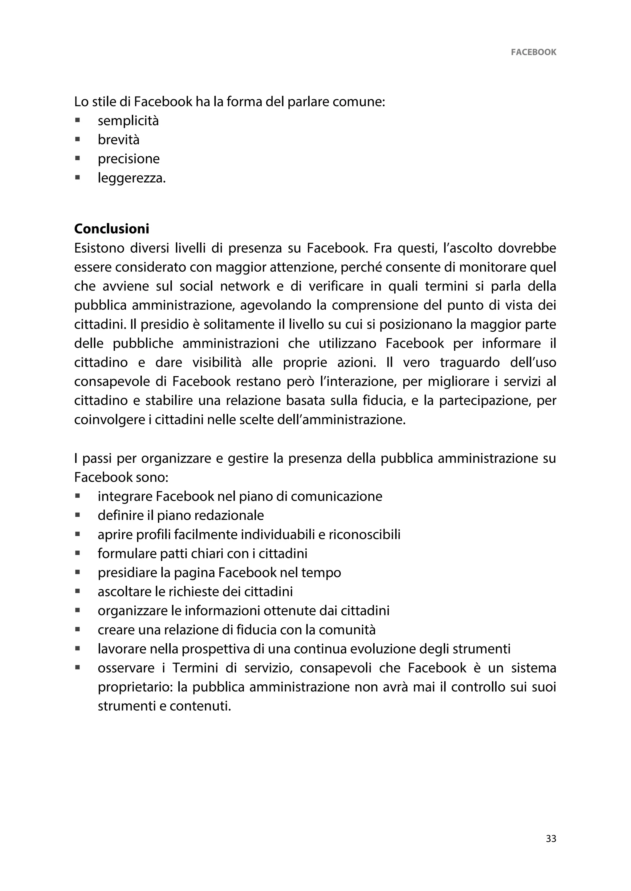 Facebook e pubblica amministrazione | PDF
