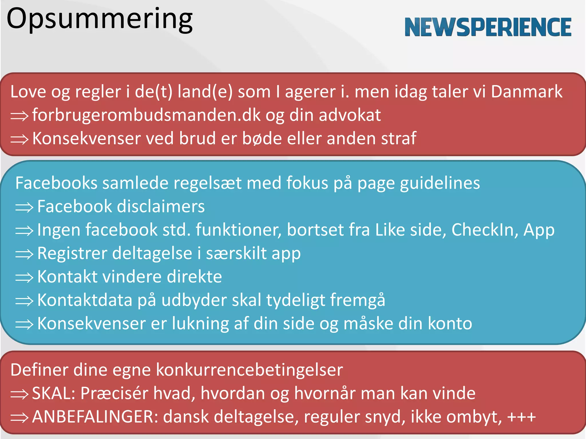 Facebook regler og lovgivning - DEL 4 i serien om Facebook sider og kampagner | PPT