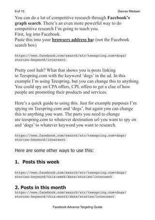 Facebook targeting-guide | PDF