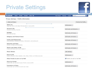 Facebook: Career Webinar - The New Way to Network | PPT