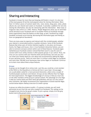 Facebook Tutorial For Beginner's | PPTX