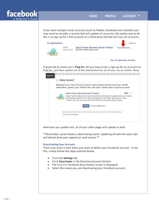 Facebook Tutorial For Beginner's | PPTX