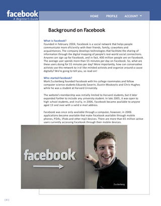 Facebook Tutorial For Beginner's | PDF