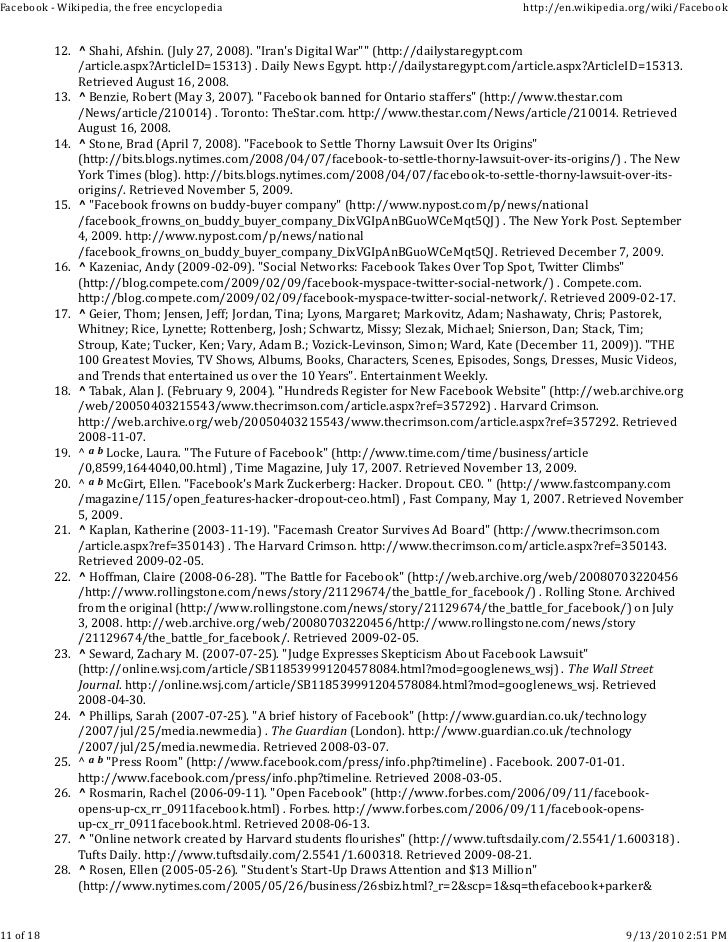 Facebook wikipedia