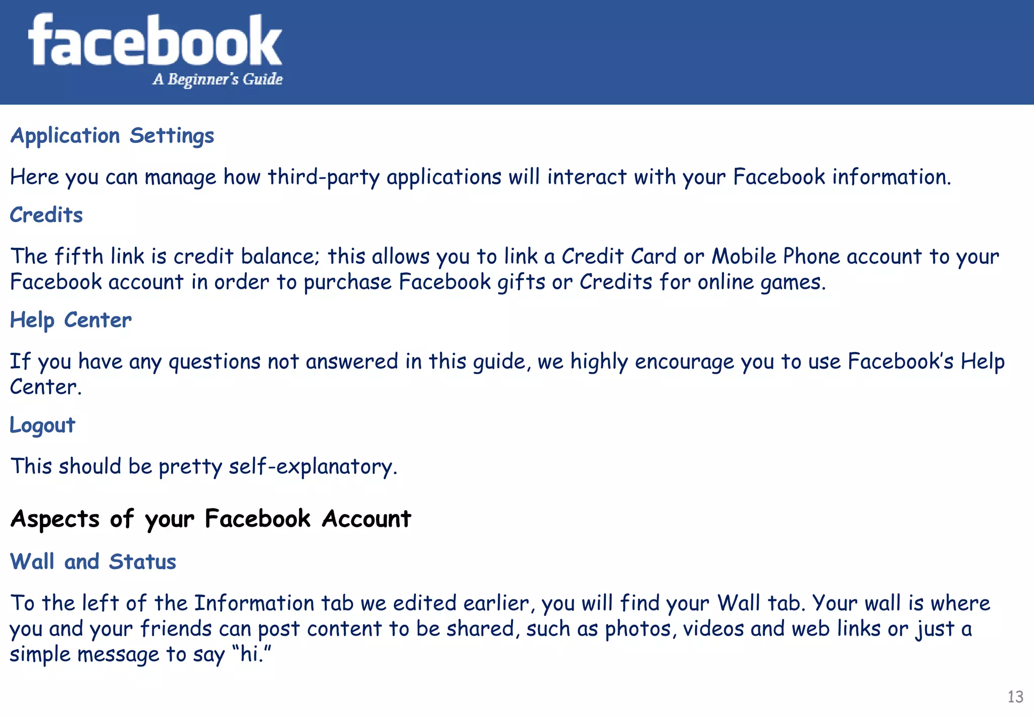 Facebook a Beginner's Guide | PDF
