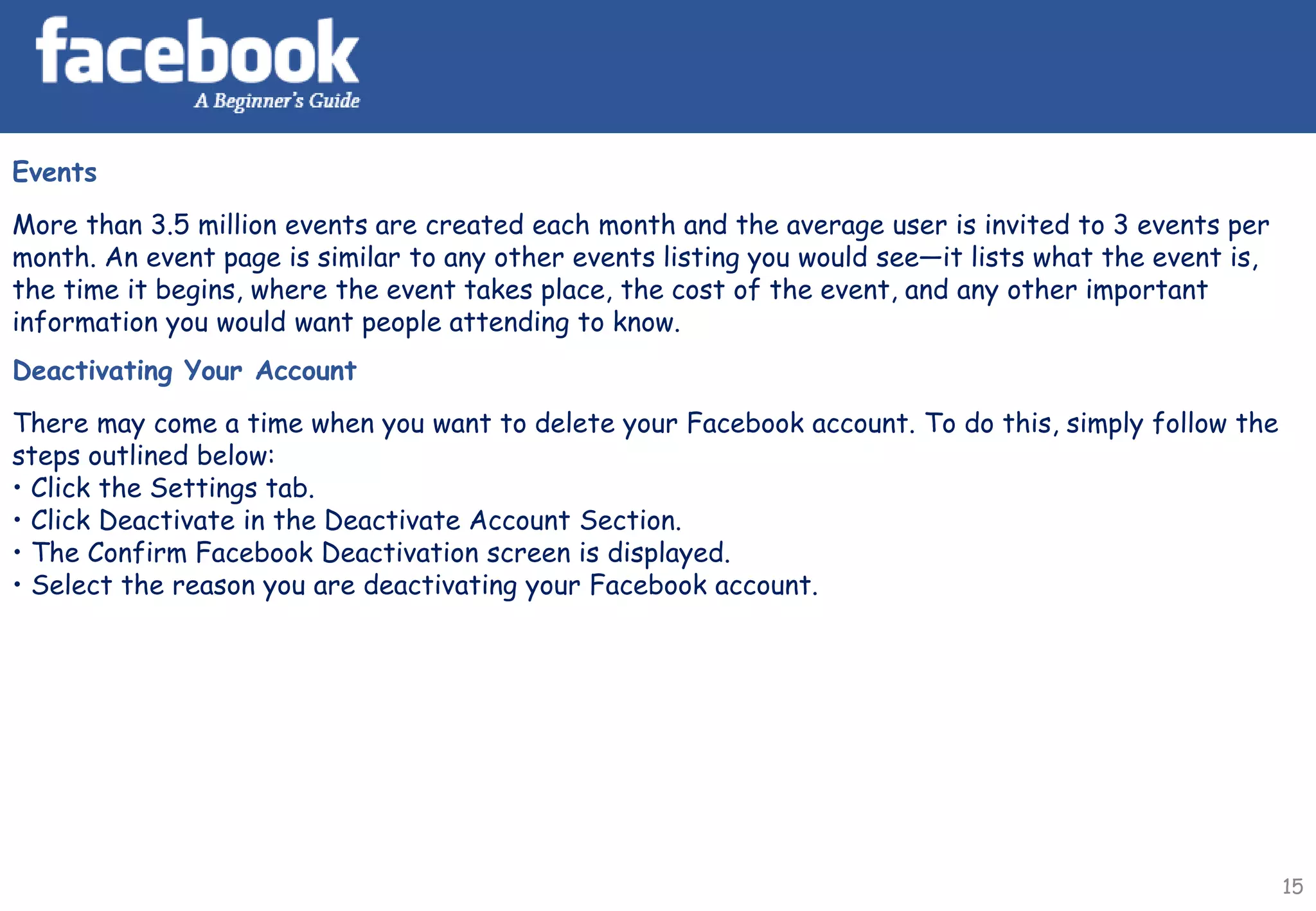 Facebook a Beginner's Guide | PDF