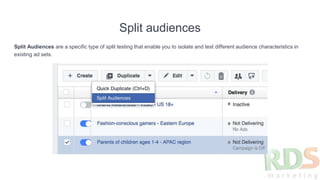 Facebook Ads Manager | PPTX | Advertising Industry | Industries