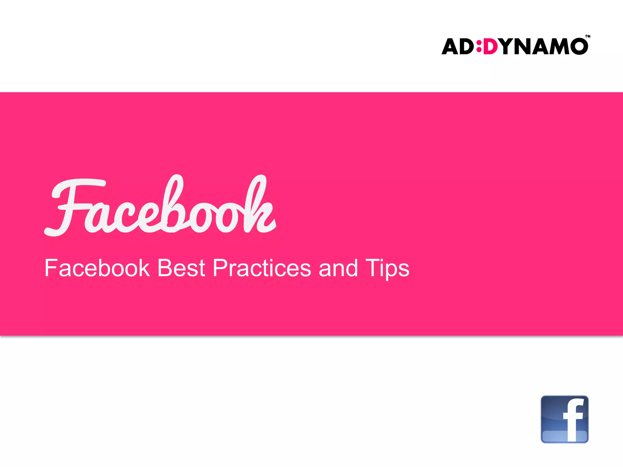 Facebook advertising best practices | PPT