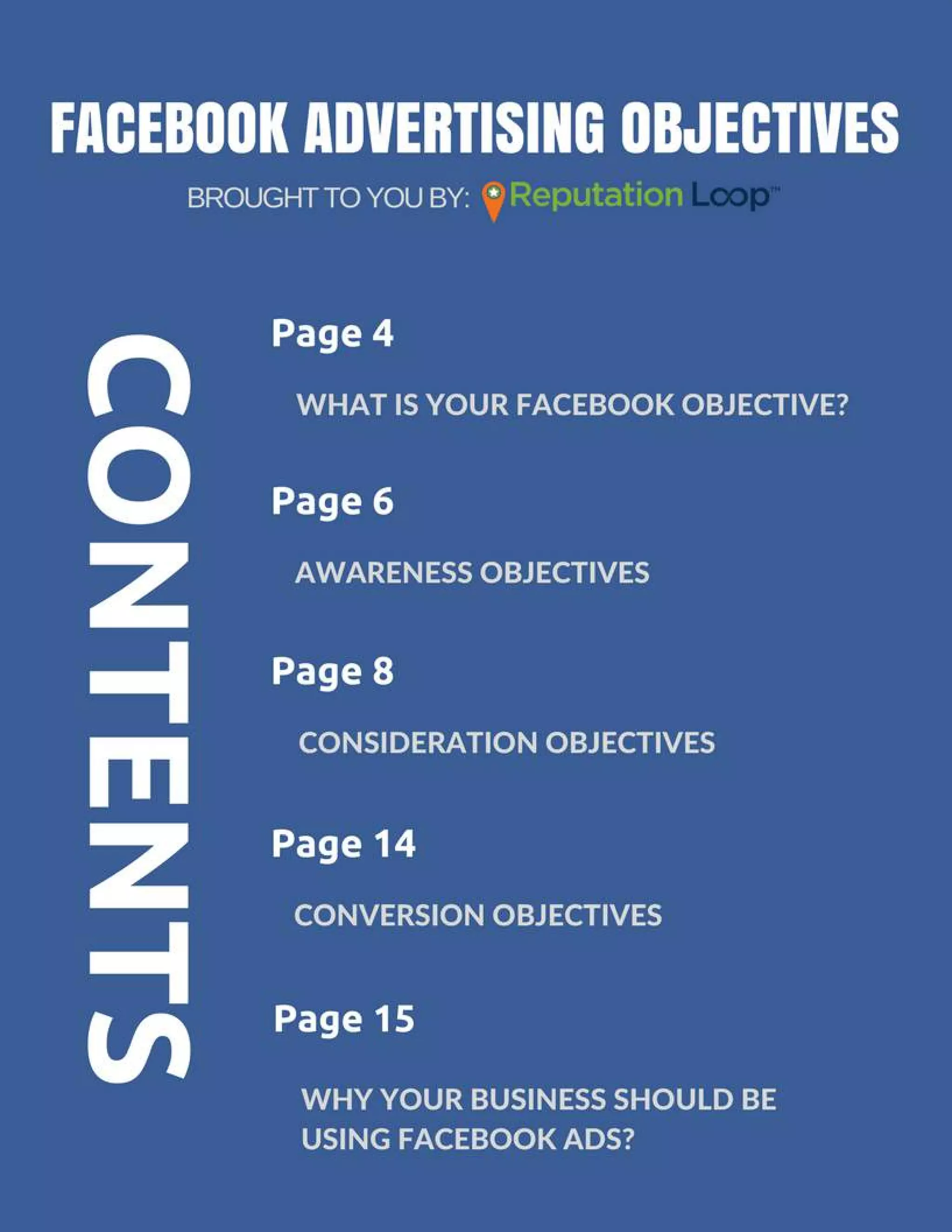 Facebook Advertising Objectives - Best Formats and Placement for Each ...