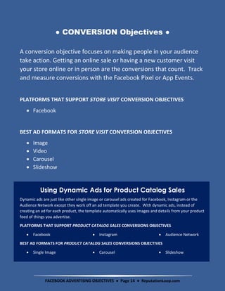 Facebook Advertising Objectives - Best Formats and Placement for Each ...