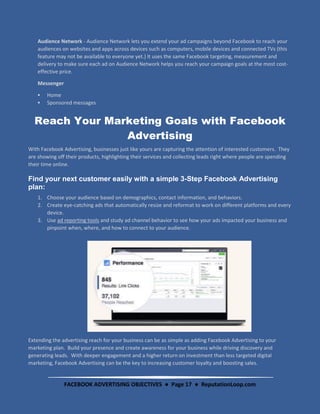 Facebook Advertising Objectives - Best Formats and Placement for Each ...