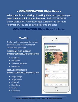 Facebook Advertising Objectives - Best Formats and Placement for Each ...
