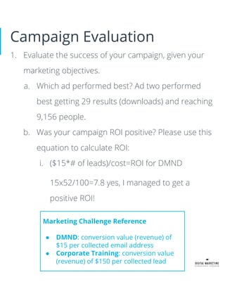 Facebook advertising project | PDF