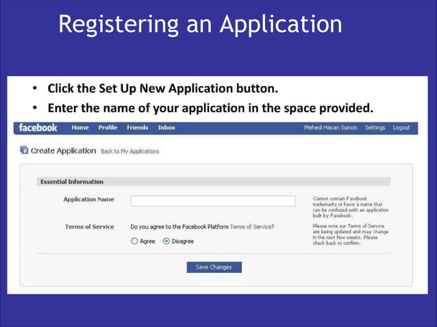 Introduction to Facebook Application development | PPT
