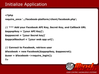 Creating a Facebook App