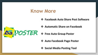 Facebook auto share post software | PPTX
