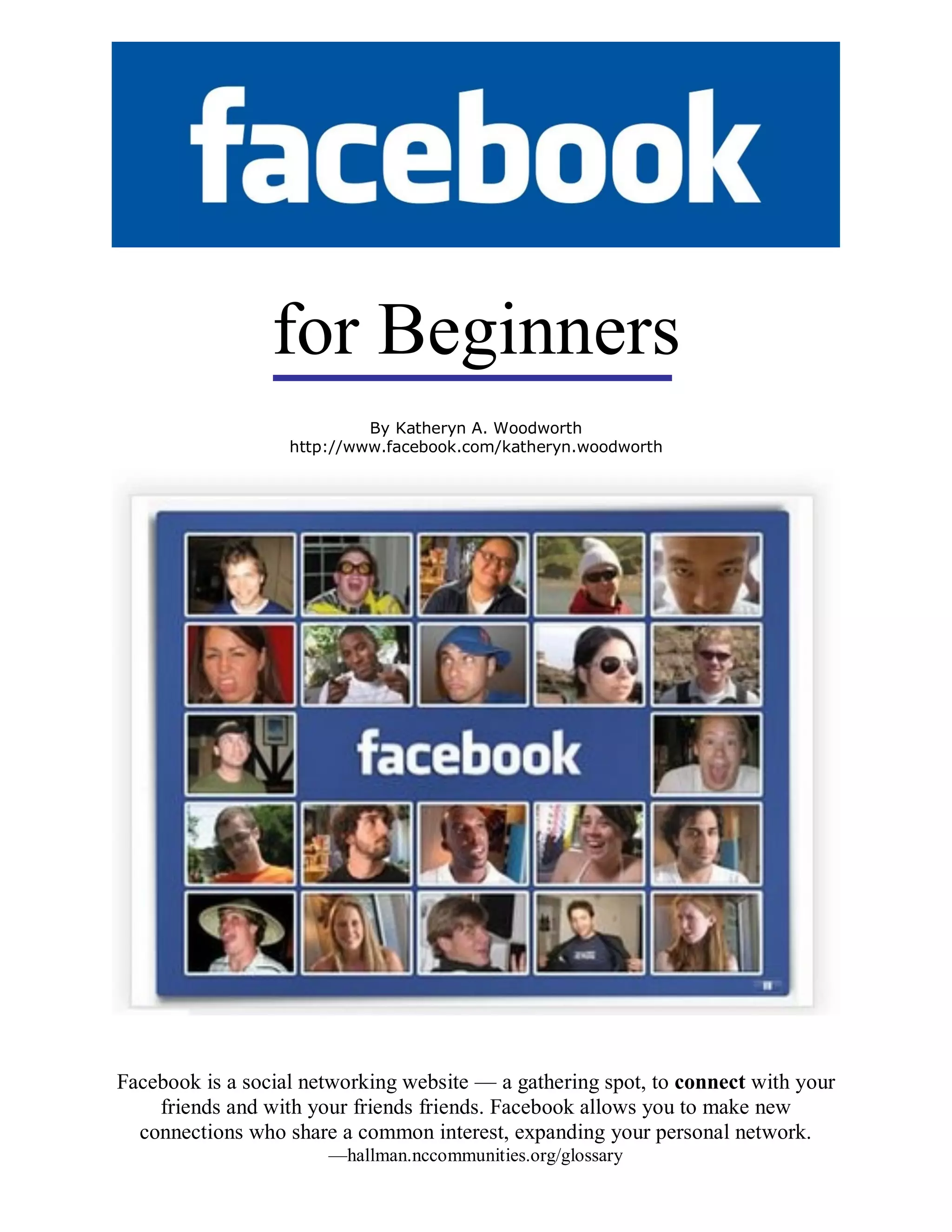 Facebook beginners handout | PDF