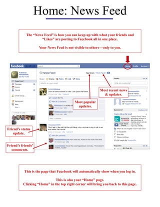 Facebook beginners handout | PDF